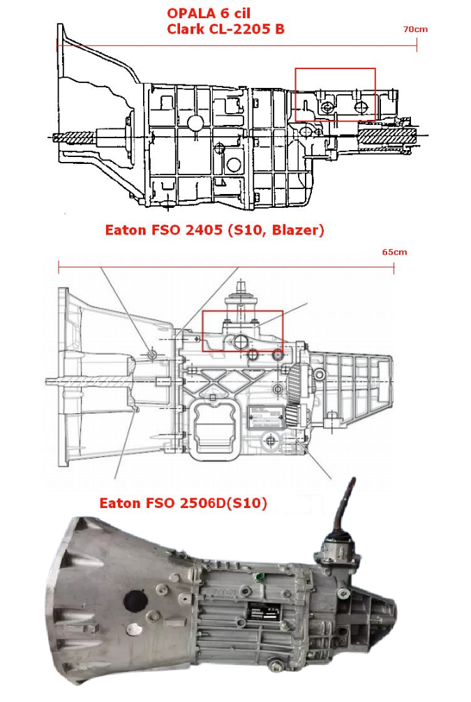 Adaptação Cambio Eaton FSO 2405 J (5 marchas)