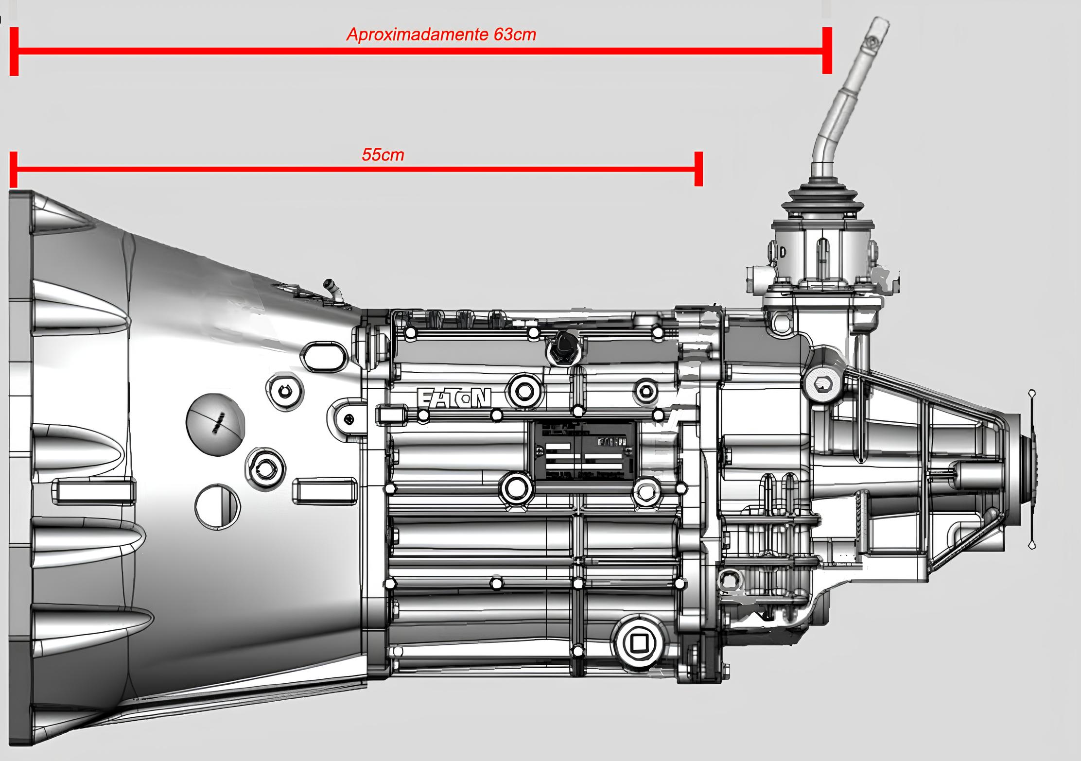 Adaptação Cambio Eaton FSO 2405 J (5 marchas)